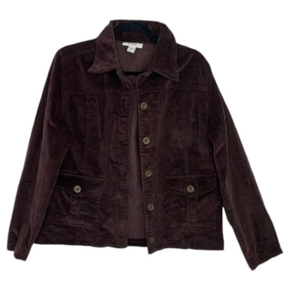 Dress Barn | Jackets & Coats | Dress Barn Burgundy Brown Corduroy ...
